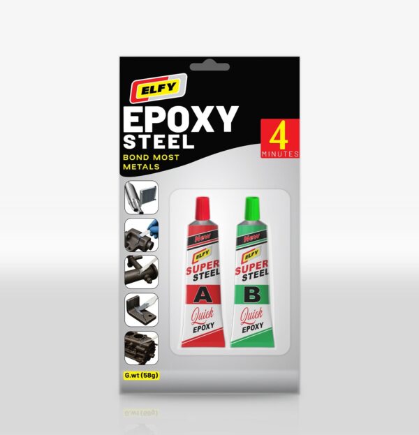 ELFY Super Epoxy Steel Adhesive – 4-Minute Set - Elfy Chemicals
